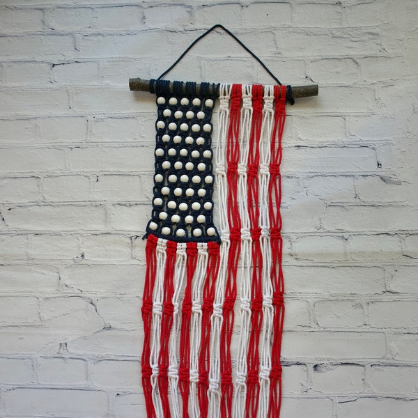 Macrame American Flags - Etsy