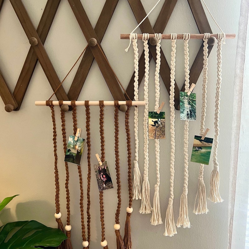 Macrame Photo Hanger - Etsy