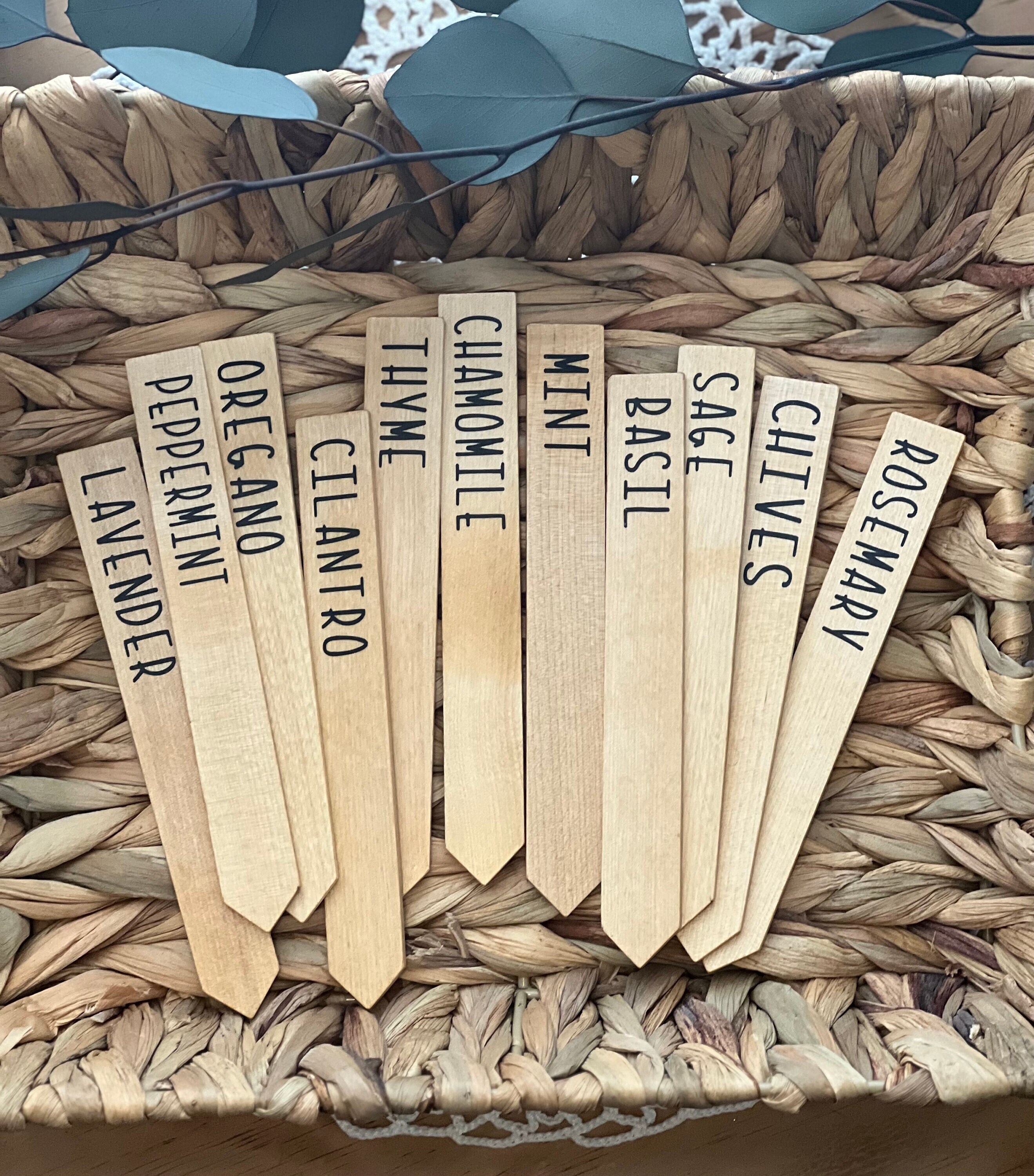 Herb Plant Markers Herb Garden Name Stakes Garden Labels Plant Tags ...