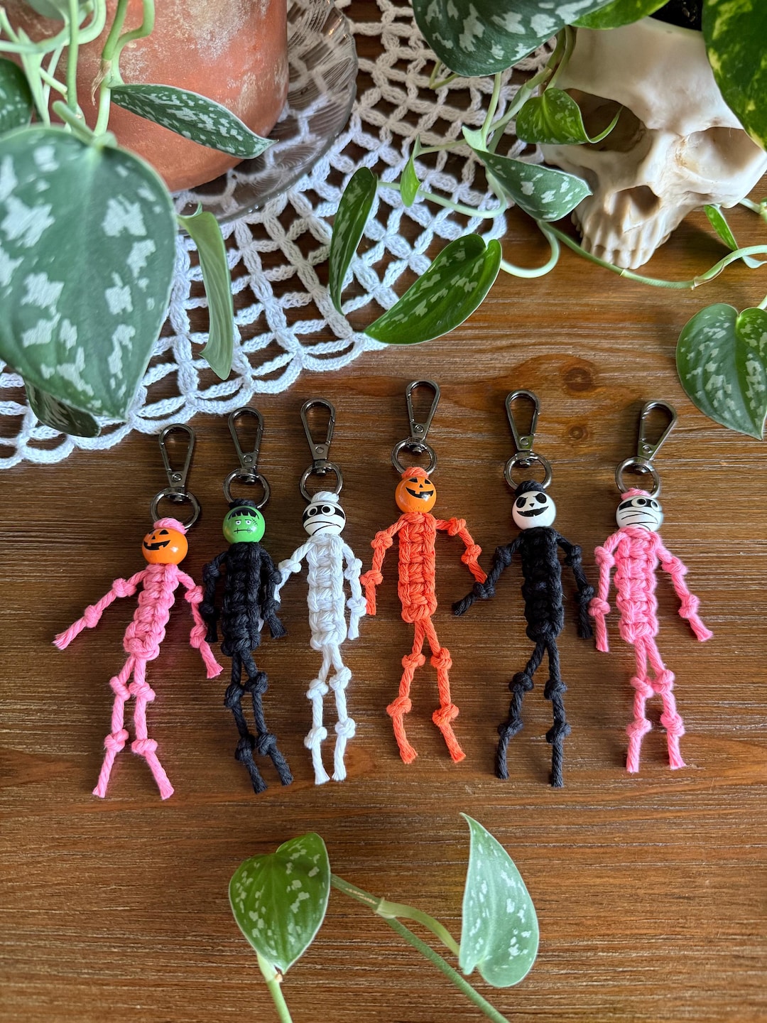 Macrame Halloween Keychain | Halloween Keys Accessory | Macrame Key ...