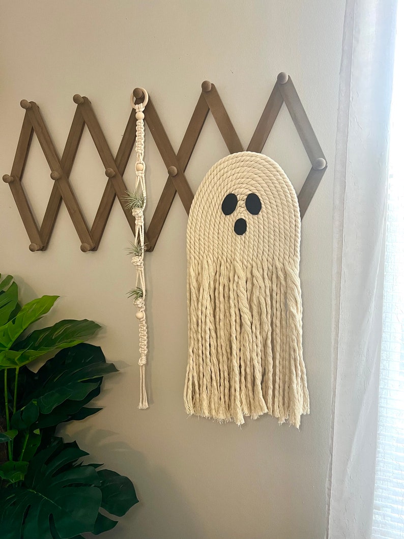 Macrame Ghost Wall Hanging Halloween Wall Art Trendy - Etsy