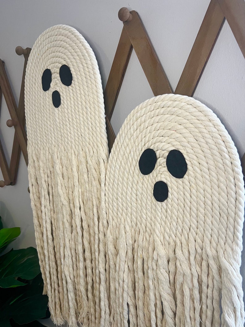 Macrame Ghost Wall Hanging Halloween Wall Art Trendy - Etsy