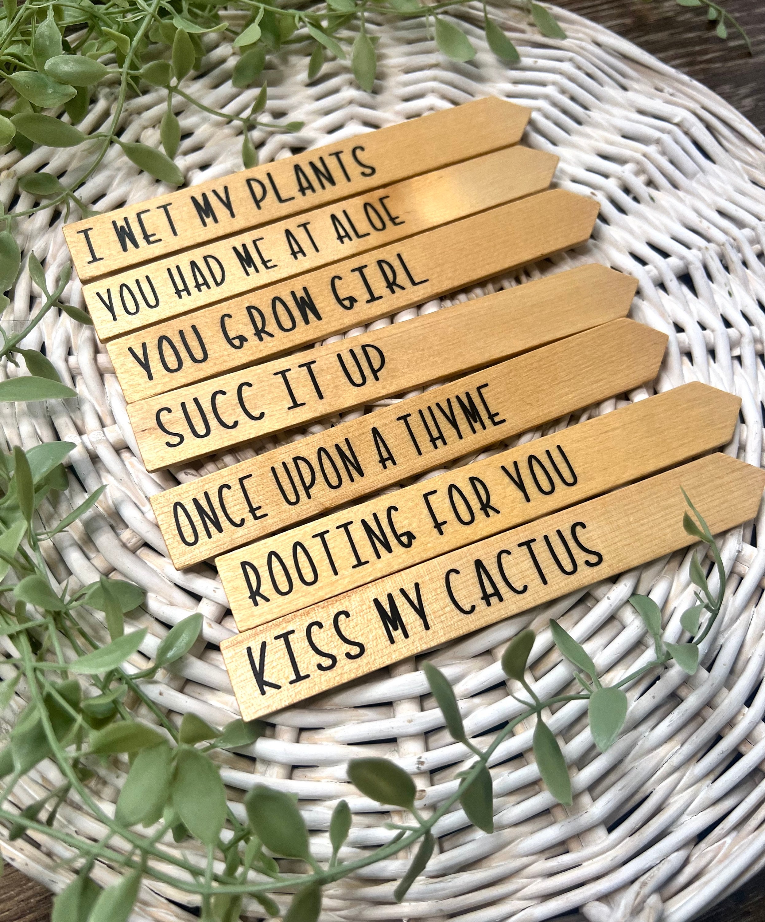 Funny Herb Plant Markers Punny Herb Garden Stakes Garden Sayings Plant ...
