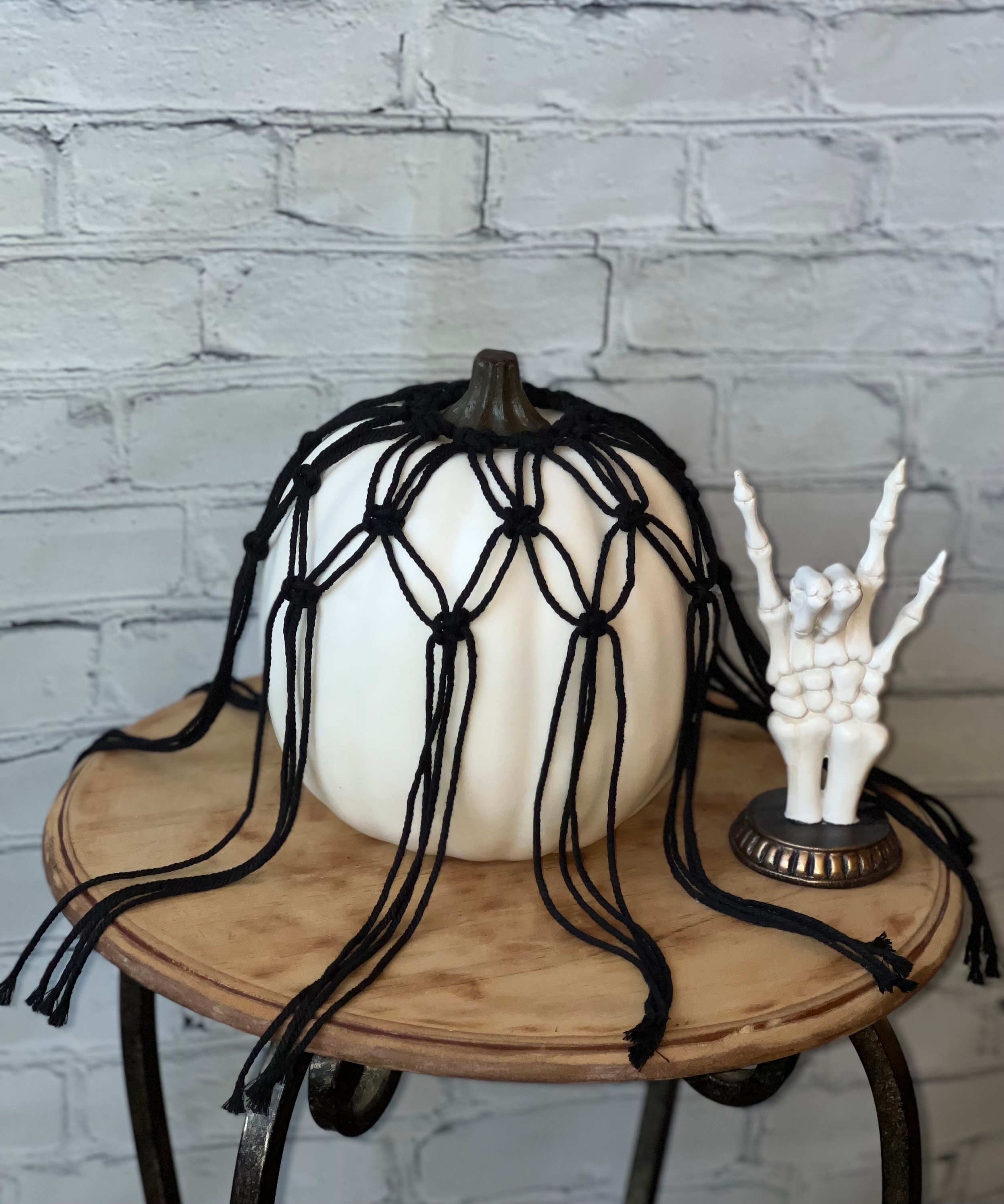 Macrame Pumpkin Cover Macrame Jar Cover Boho Halloween - Etsy