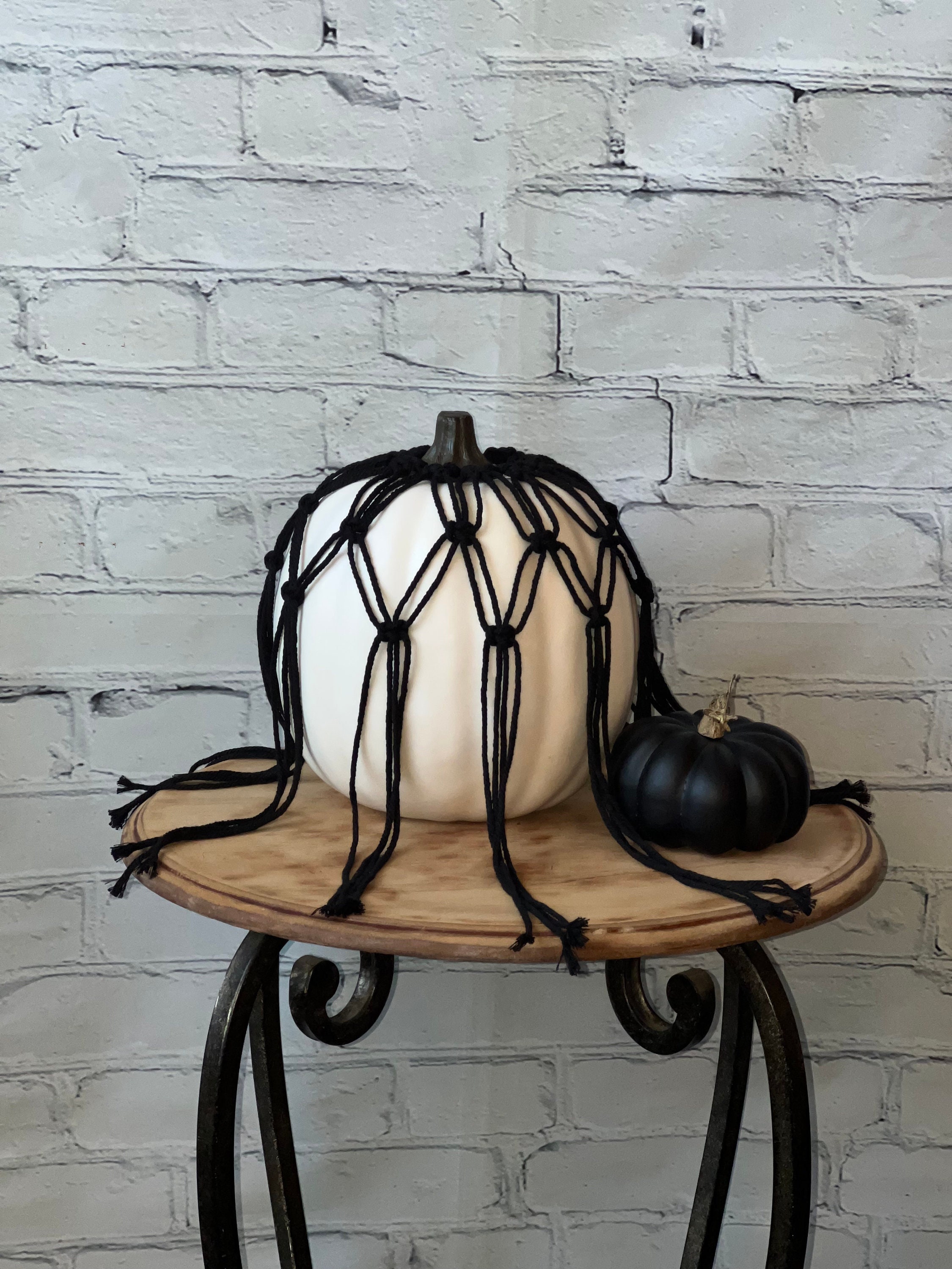 Macrame Pumpkin Cover Macrame Jar Cover Boho Halloween Decor Autumn ...