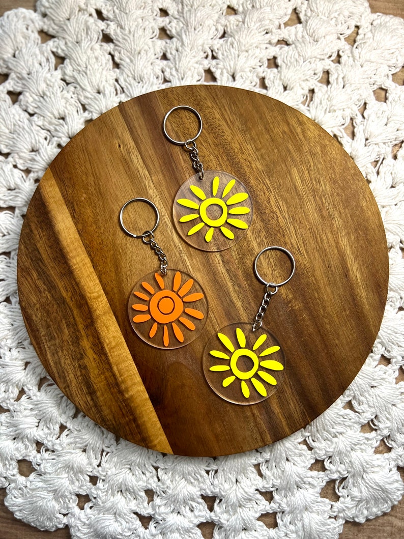 Acrylic Keychain | Aesthetic Keychain | Boho Key Charm | Hippie Car ...