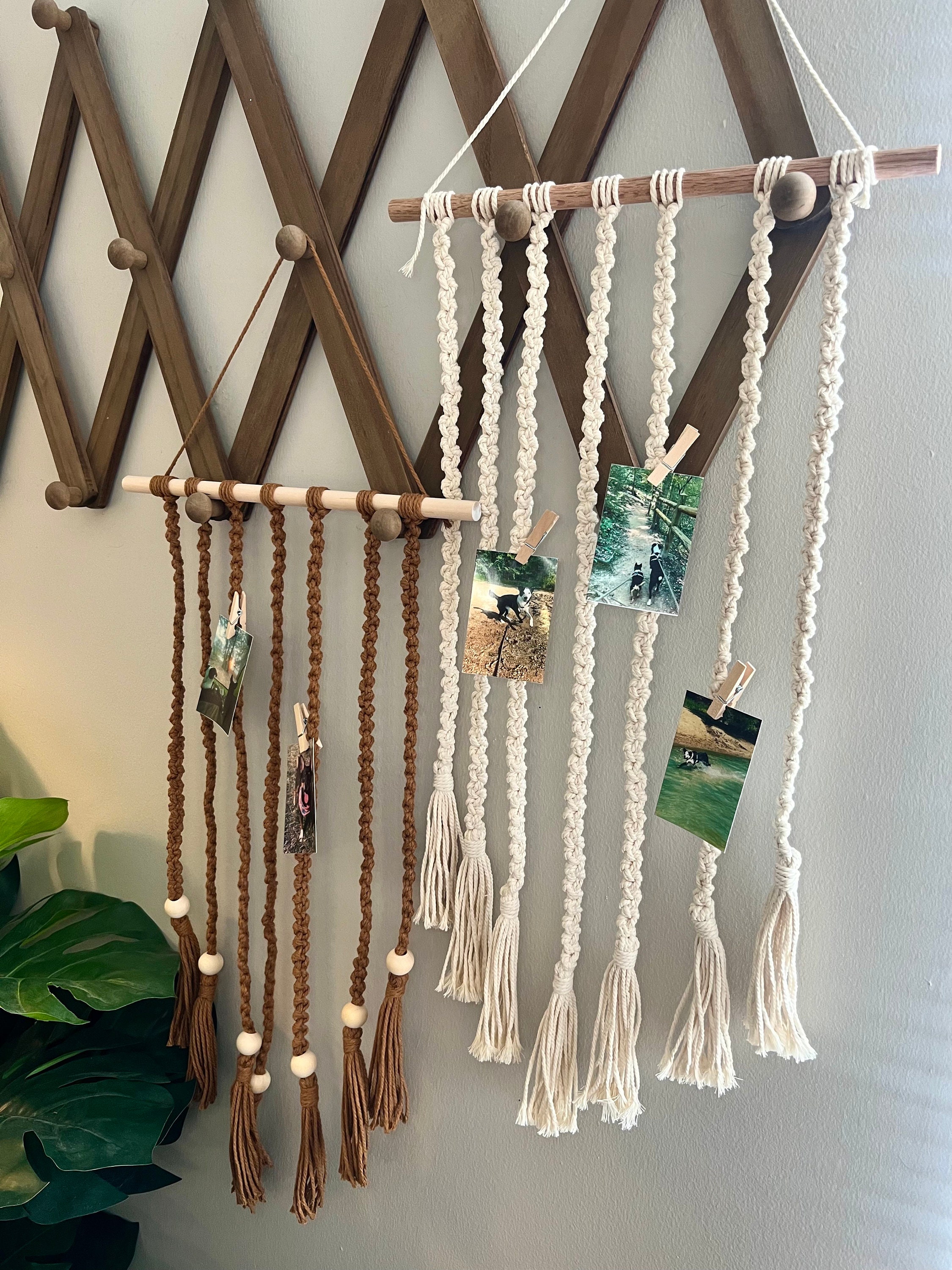 Macrame Picture Hanger | Macrame Photo Wall Hanging | Macrame Picture ...