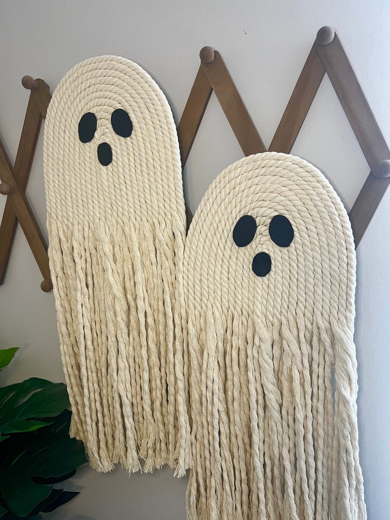 Macrame Ghost Wall Hanging Halloween Wall Art Trendy - Etsy
