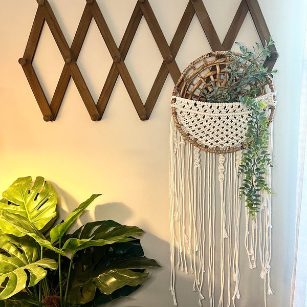 Macrame Wall Basket - Etsy