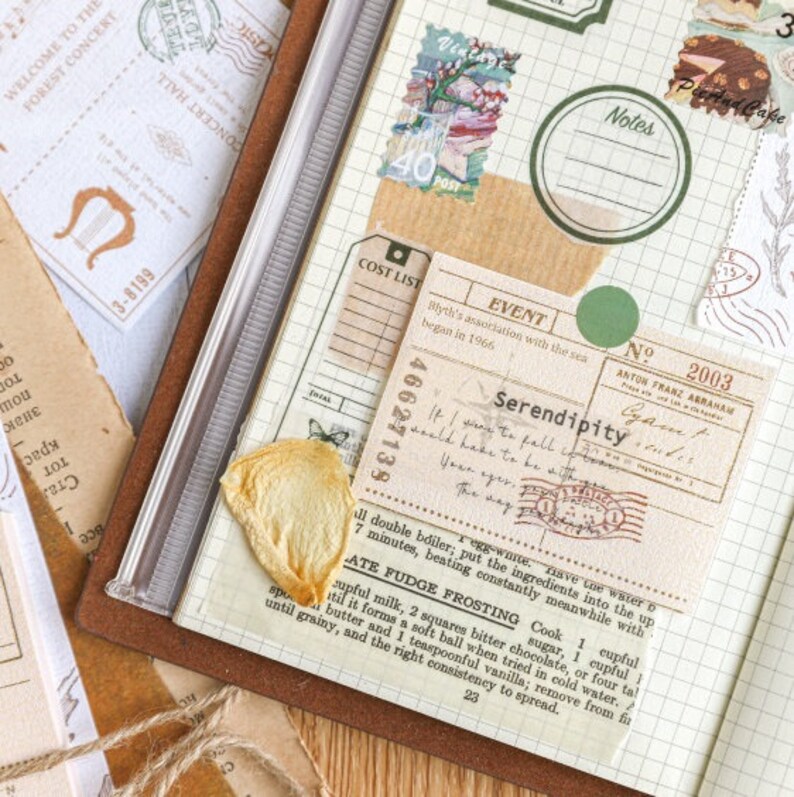 Antique Old Papers Notepads 5 Styles 50 Sheets. Forest Notepad. Concert ...