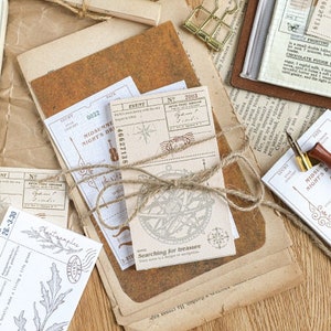 Antique Old Papers Notepads 5 Styles 50 Sheets. Forest Notepad. Concert ...