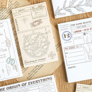 Antique Old Papers Notepads 5 Styles 50 Sheets. Forest Notepad. Concert ...