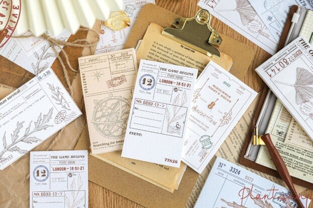 Antique Old Papers Notepads 5 Styles 50 Sheets. Forest Notepad. Concert ...