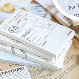 Antique Old Papers Notepads 5 Styles 50 Sheets. Forest Notepad. Concert ...