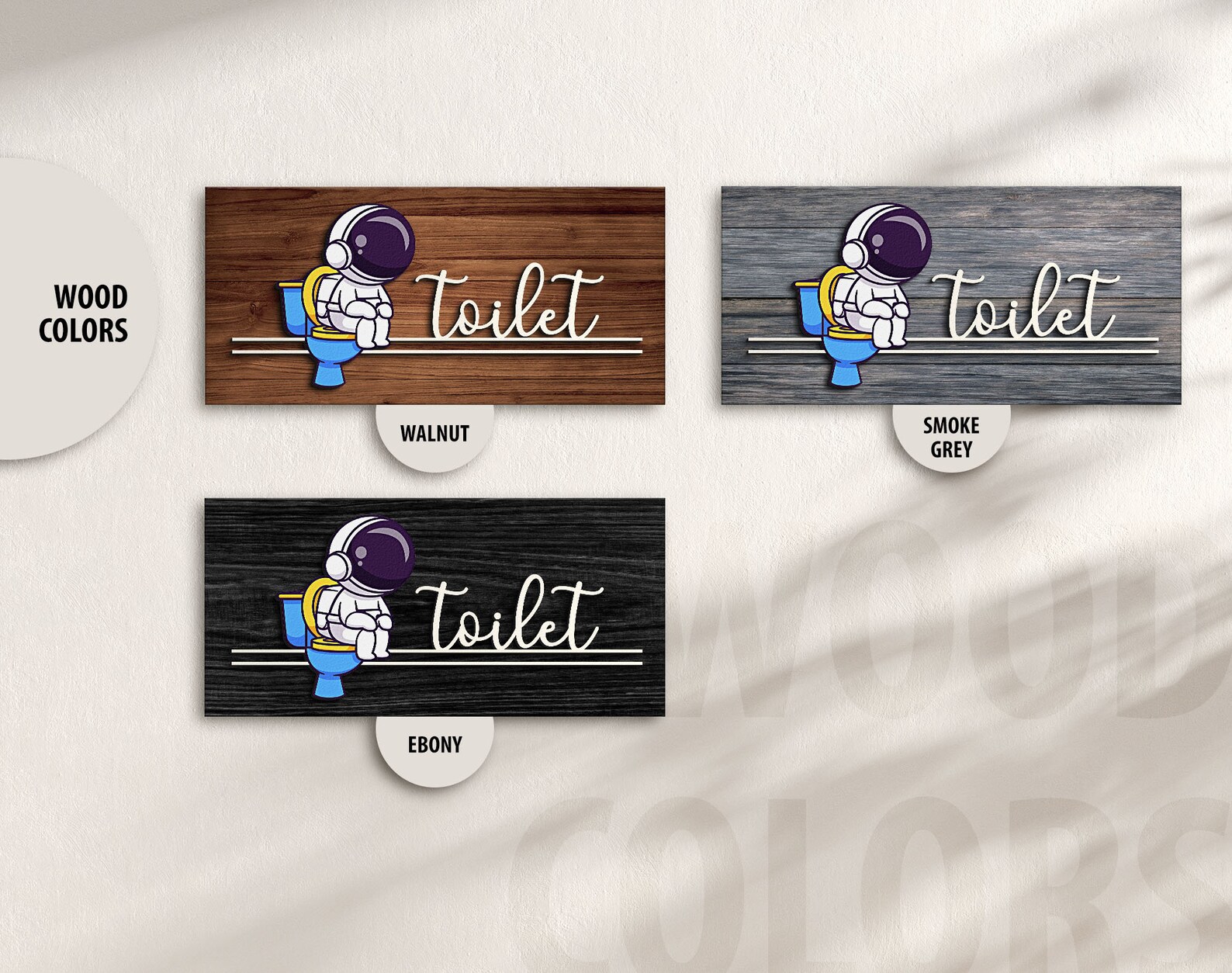 Wooden Modern Toilet Door Sign Bathroom WC Washroom Sign - Etsy