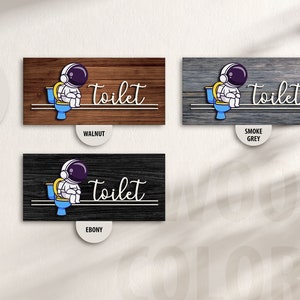 Wooden Modern Toilet Door Sign, Bathroom, WC, Washroom Sign, Bathroom ...