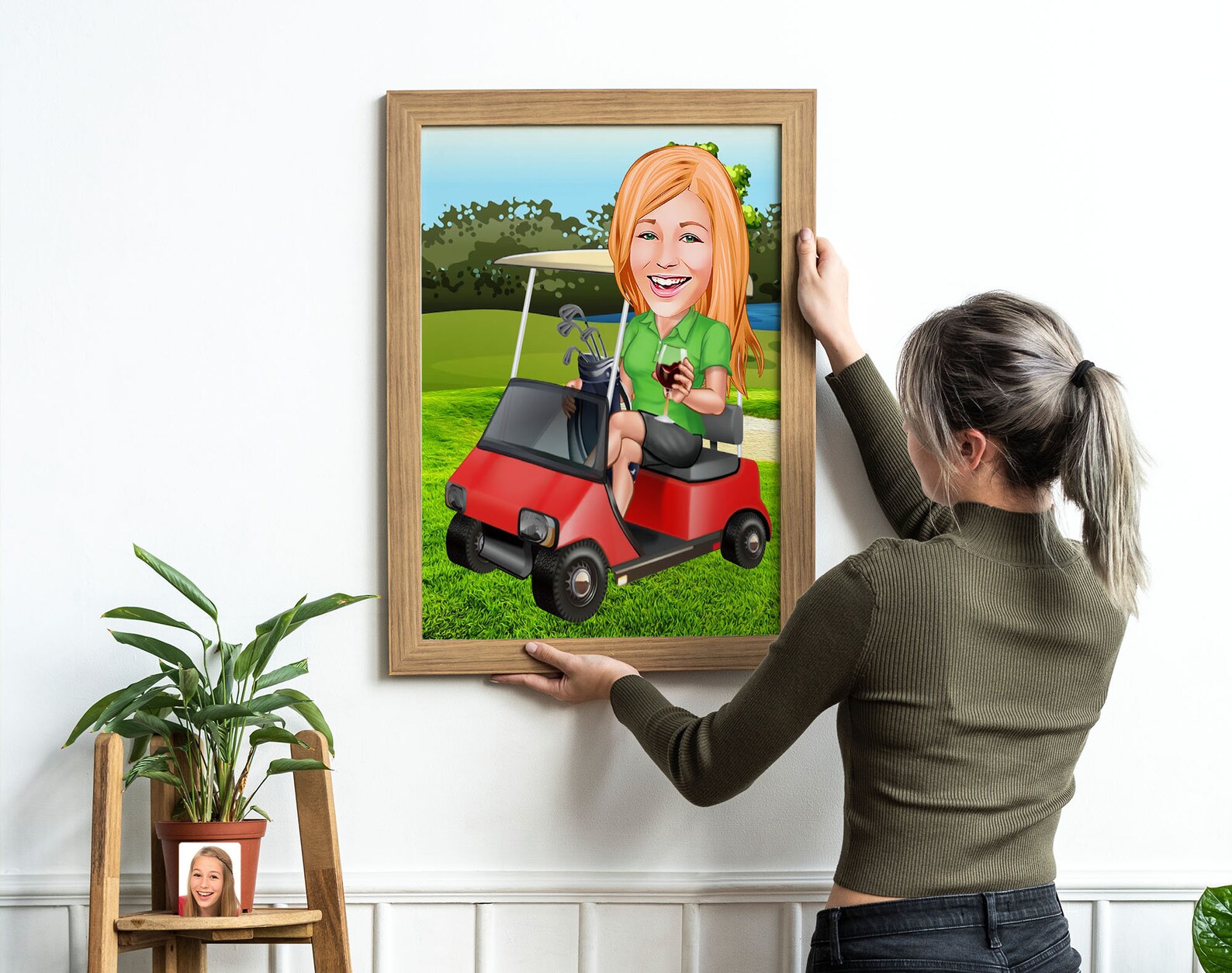 Personalized Golfer Caricature Drawing, Cartoon From Photo, Custom Golf ...