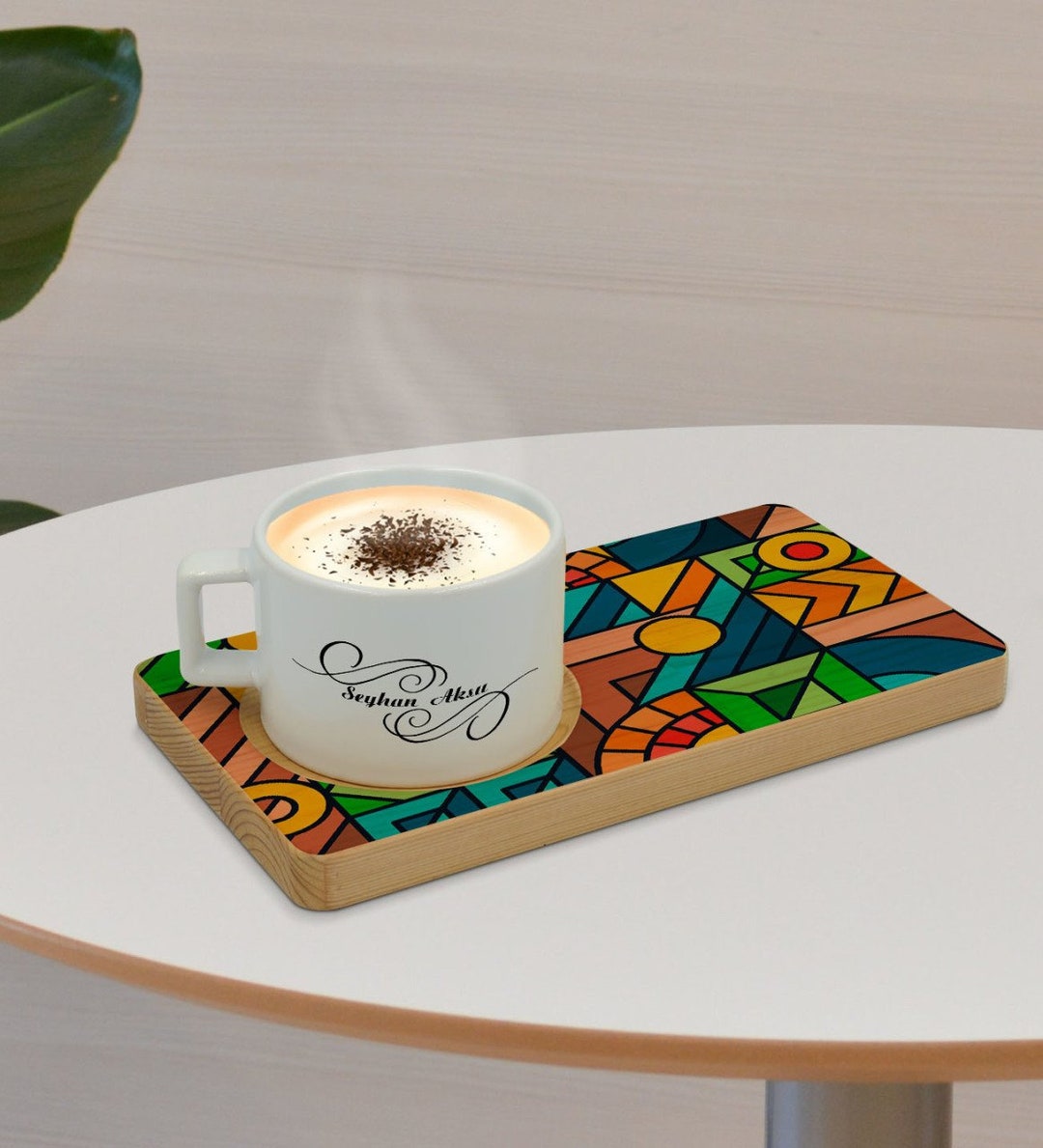 Personalized Handmade Design Ceramic Cup Presentation Set With Natural ...