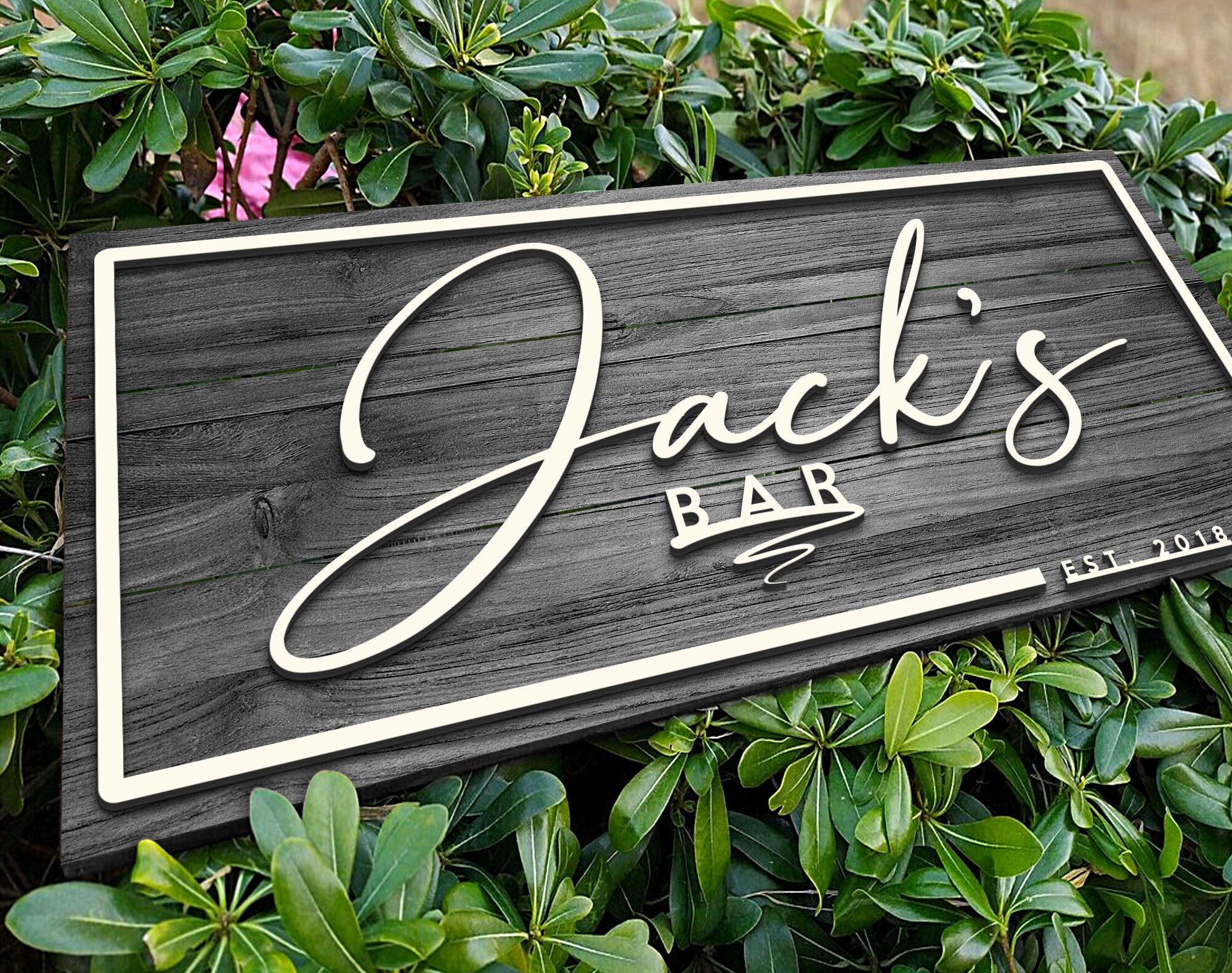 Personalized Bar Sign Wooden Sign Gift Custom Wood Sign - Etsy