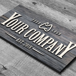 Personalized Wooden Logo Sign Wooden Sign Custom Wood - Etsy