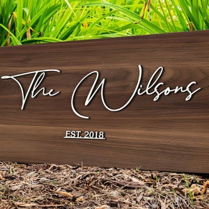 Custom Wood Sign, Personalized Family Name Sign, Wooden Last Name Sign ...