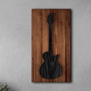 Wooden Music Sign, Custom Guitar Wood Sign, Wooden Sign, Home Decor ...
