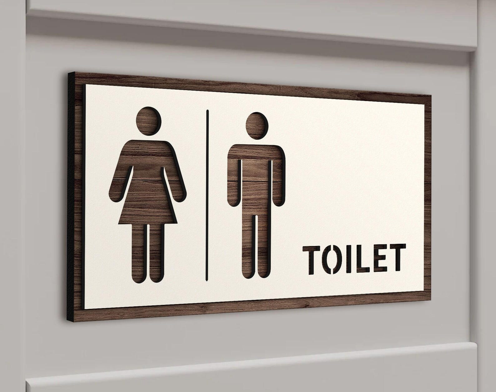 Restroom Door Sign, Men Women WC, Toilet Entrance, Restaurant Sign ...