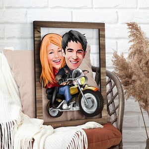 Personalized 3D Wooden Cartooned Family Wall Art, Custom Lovers Cartoon ...
