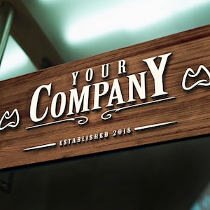 Personalized Wooden Logo Sign Wooden Sign Custom Wood - Etsy