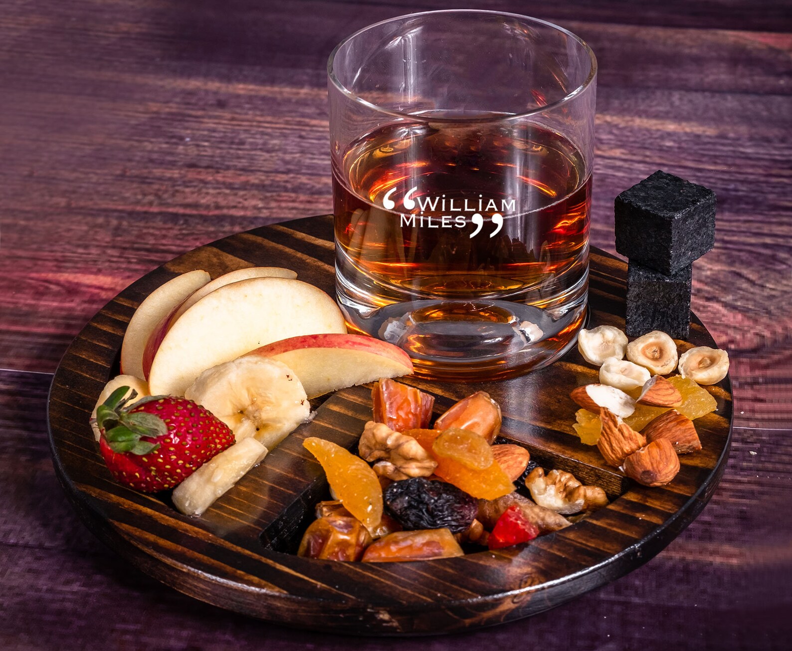 Personalized Luxury Whiskey Gift Set,personalized Natural Wooden ...