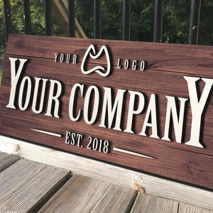 Personalized Wooden Logo Sign Wooden Sign Custom Wood - Etsy