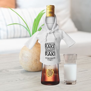 Personalized Alcoholic Drink Bottle T-shirt With Raki Design, Home Bar ...