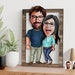 Personalized 3D Wooden Cartoon Family Wall Art, Custom Lovers Cartoon ...