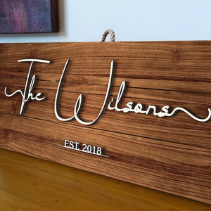 Custom Wood Sign, Personalized Family Name Sign, Last Name Pallet Sign ...