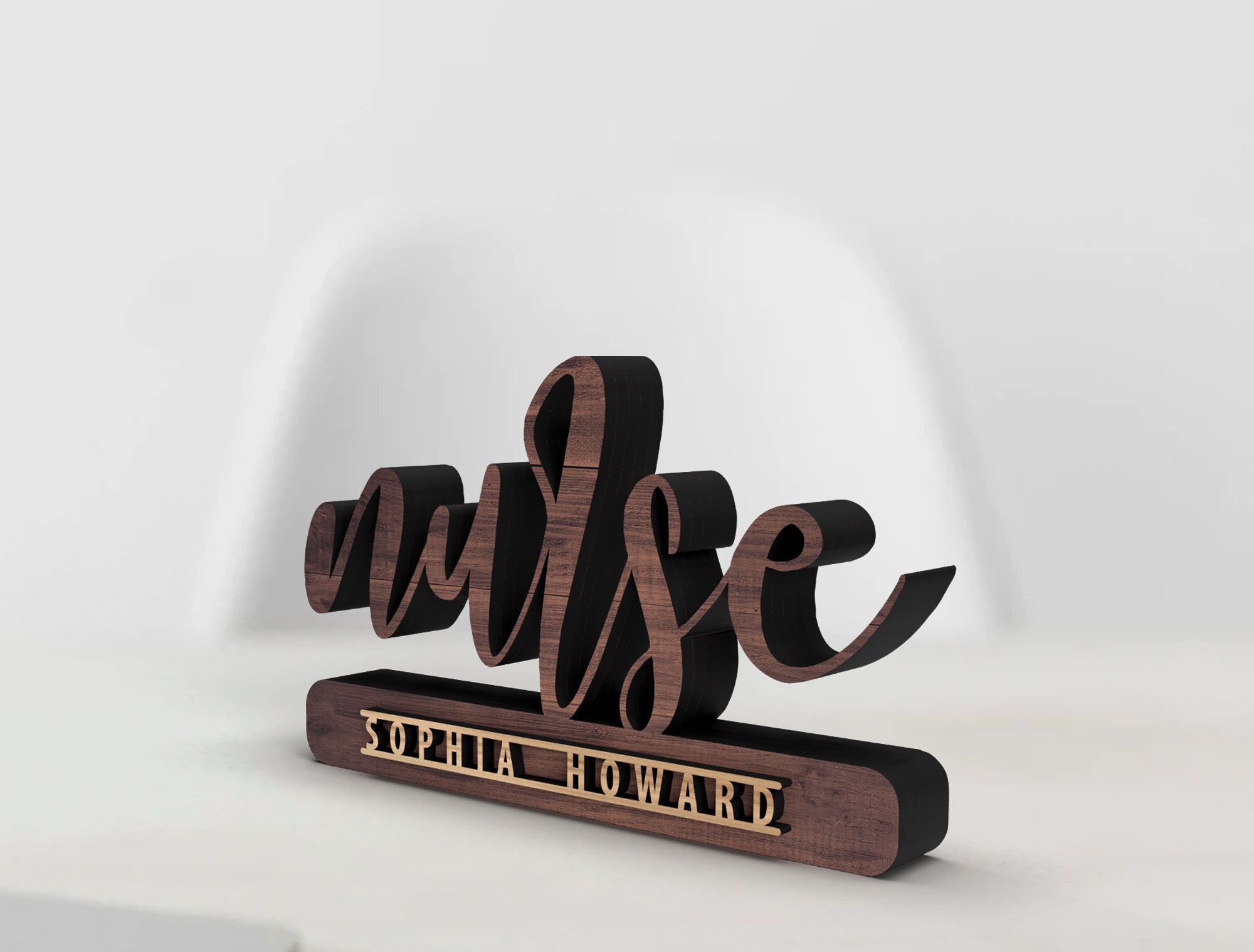 Personalized Handcrafted 3D Wooden Desk Name Plate Custom 3D - Etsy