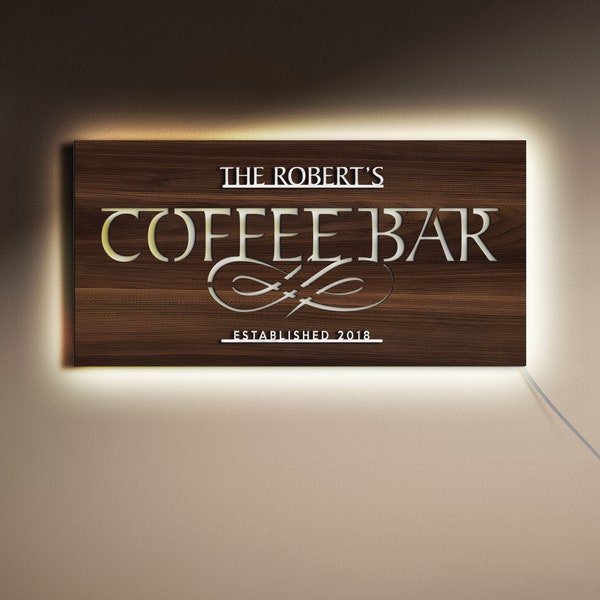 Light up Coffee Sign - Etsy