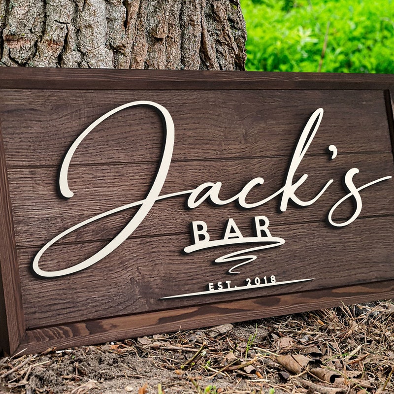 Wood Bar Signs - Etsy