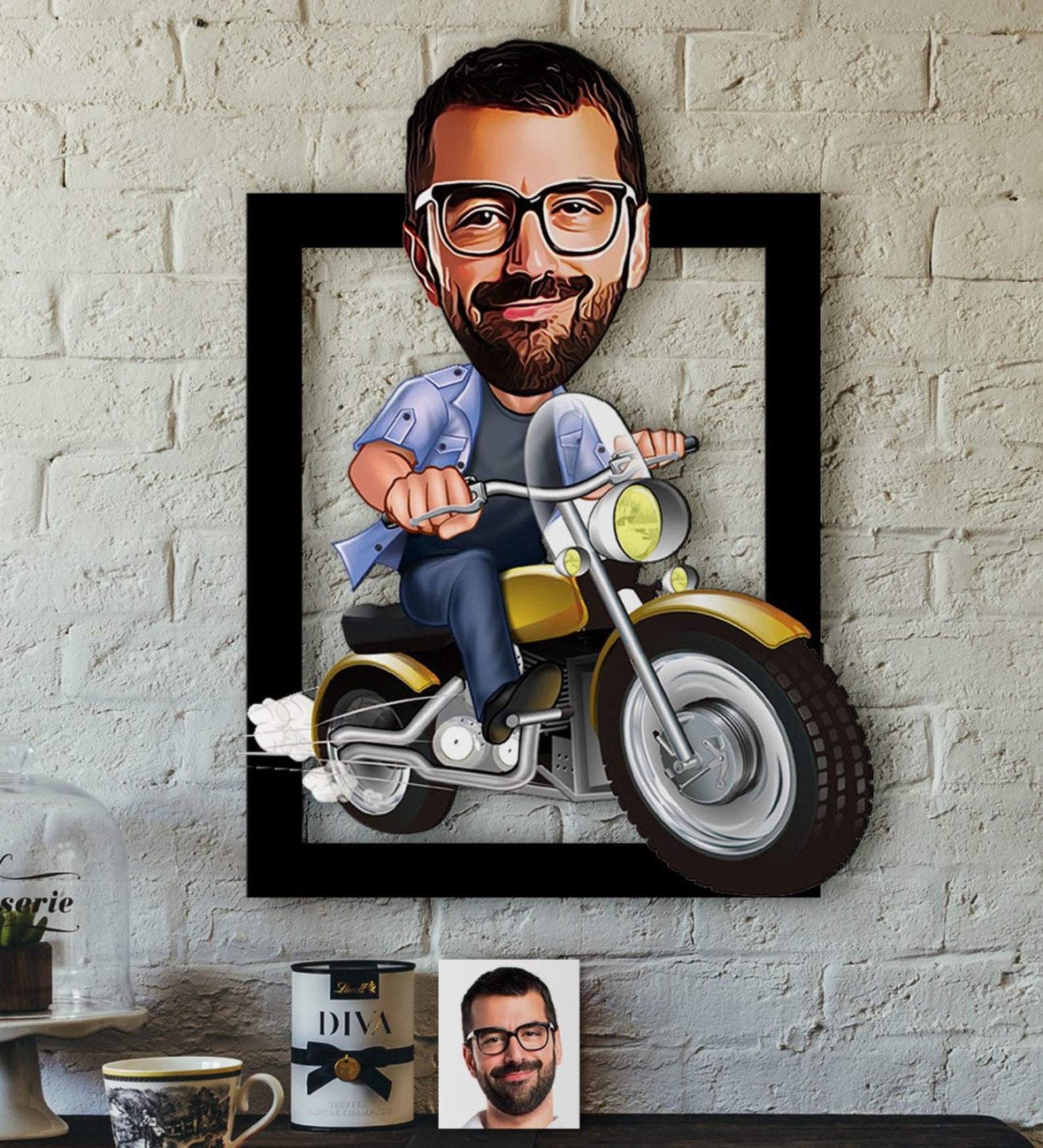 Personalized Cartoon Custom 3d Painting Motorcycle 3d - Etsy