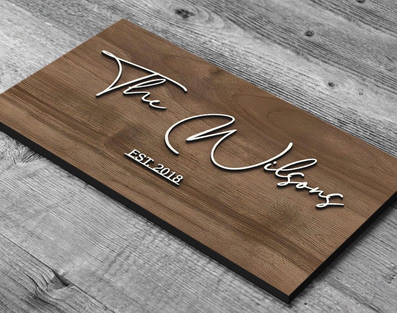 Custom Wood Sign, Personalized Family Name Sign, Wooden Last Name Sign ...