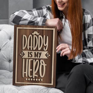 Personalized Father's Day Design Wood Wall Art, Custom Wooden Painting ...