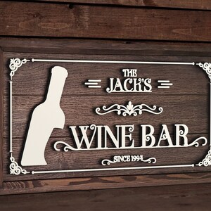 Personalized Handmade Oak Tree Bar Sign Custom Wood Bar Sign - Etsy