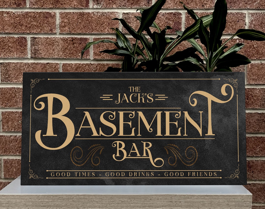 Personalized Canvas Bar Sign, Custom Canvas Bar Frame, Pub, Pub Shed ...