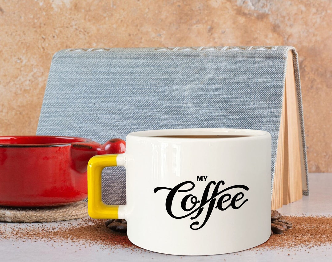 Customized Name Coffee and Tea Cup, Personalized Coffee Cups, Colored ...