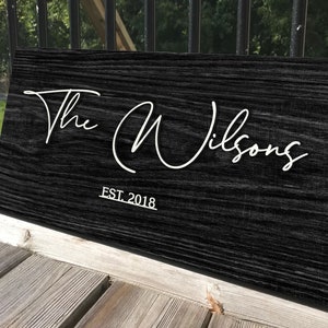 Custom Wood Sign, Personalized Family Name Sign, Wooden Last Name Sign ...