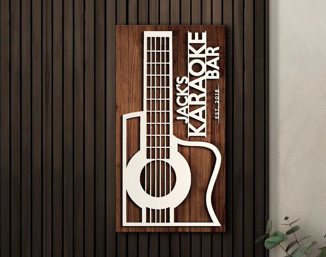 Personalized Wooden Karaoke Bar Sign, Custom Wood Sign, Personalized ...
