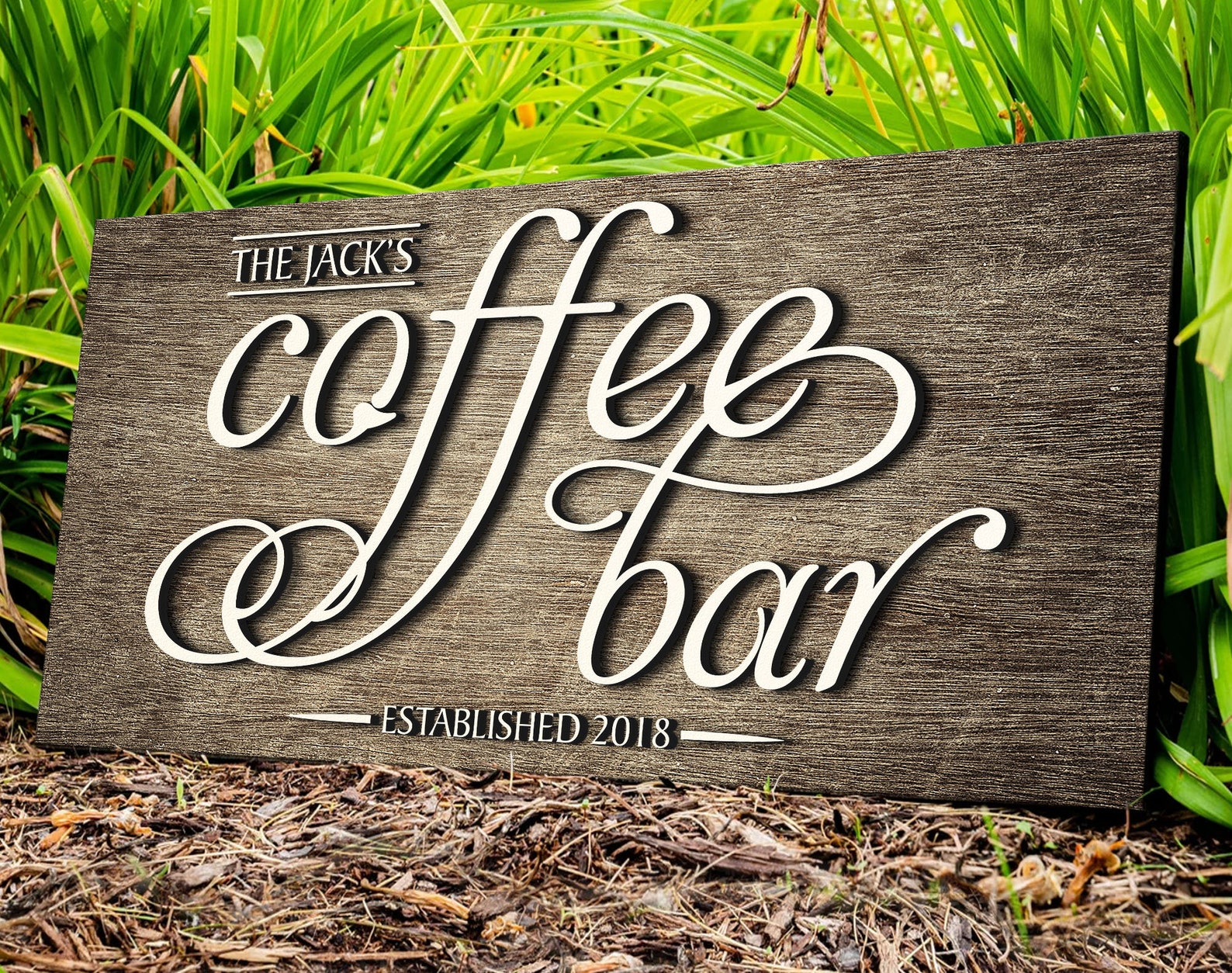 Personalized Coffee Bar Sign Wooden Sign Gift Custom Wood - Etsy