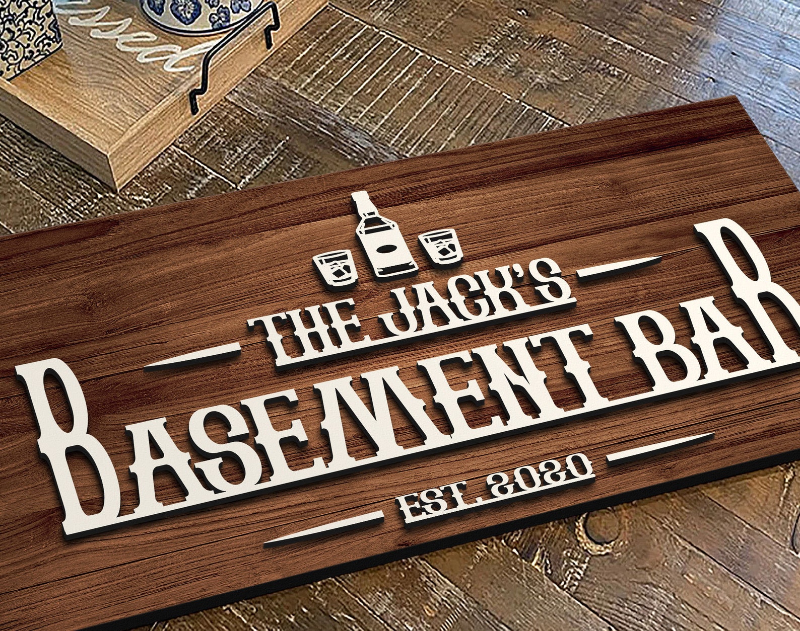 Personalized Bar Sign Wooden Sign Gift Custom Wood Sign - Etsy