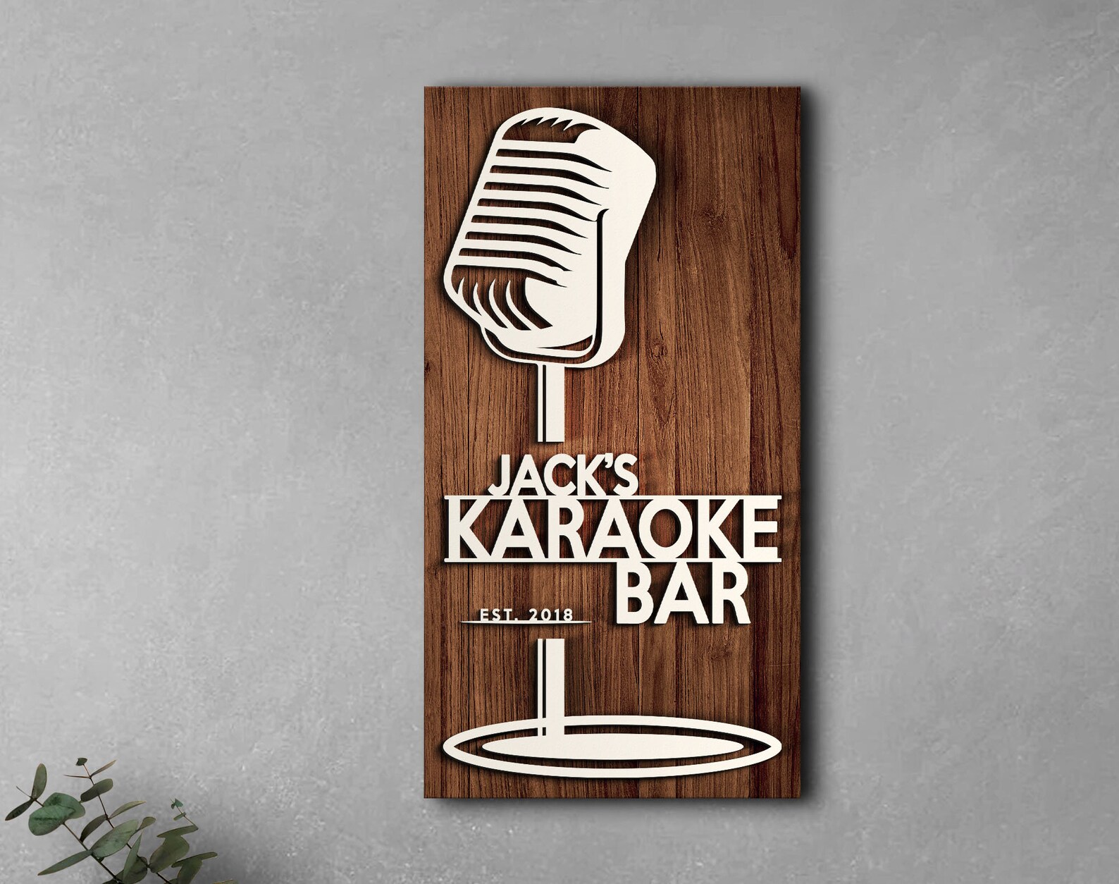 Personalized Wooden Karaoke Bar Sign Custom Wood Sign - Etsy
