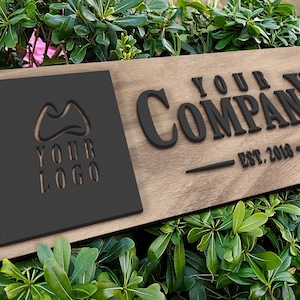 Personalized Wooden Logo Sign Wooden Sign Custom Wood - Etsy