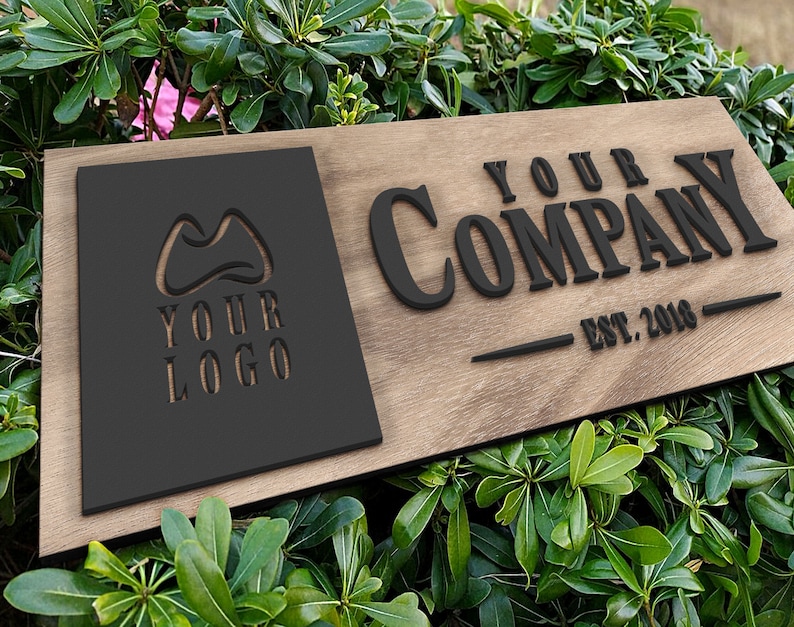 Personalized Wooden Logo Sign Wooden Sign Custom Wood - Etsy